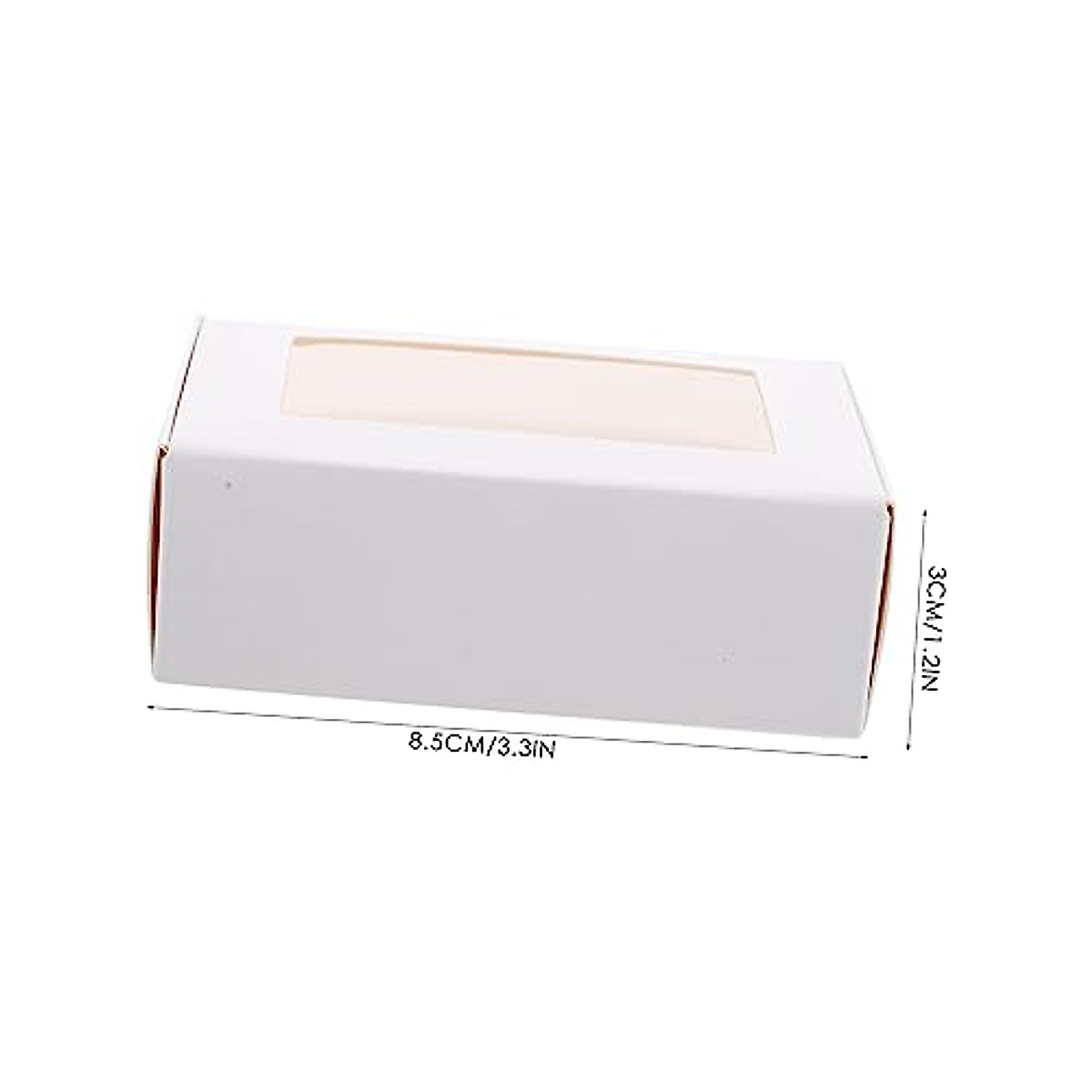 STOBOK 150 Pcs Packaging Boxes Mini Cake Box Candy Containers Mini Cake Containers Packing Containers DIY Cookie Box Bakery Box Packing Box Storage Box Carton White Travel Soap