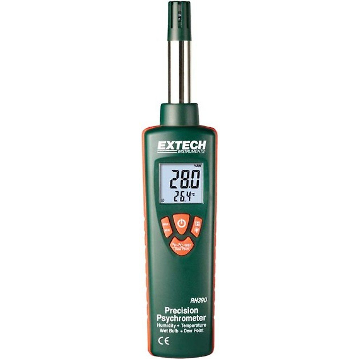 Extech RH390 Precision Thermohygrometer, 0 to 100% RH/, -22 to 199F