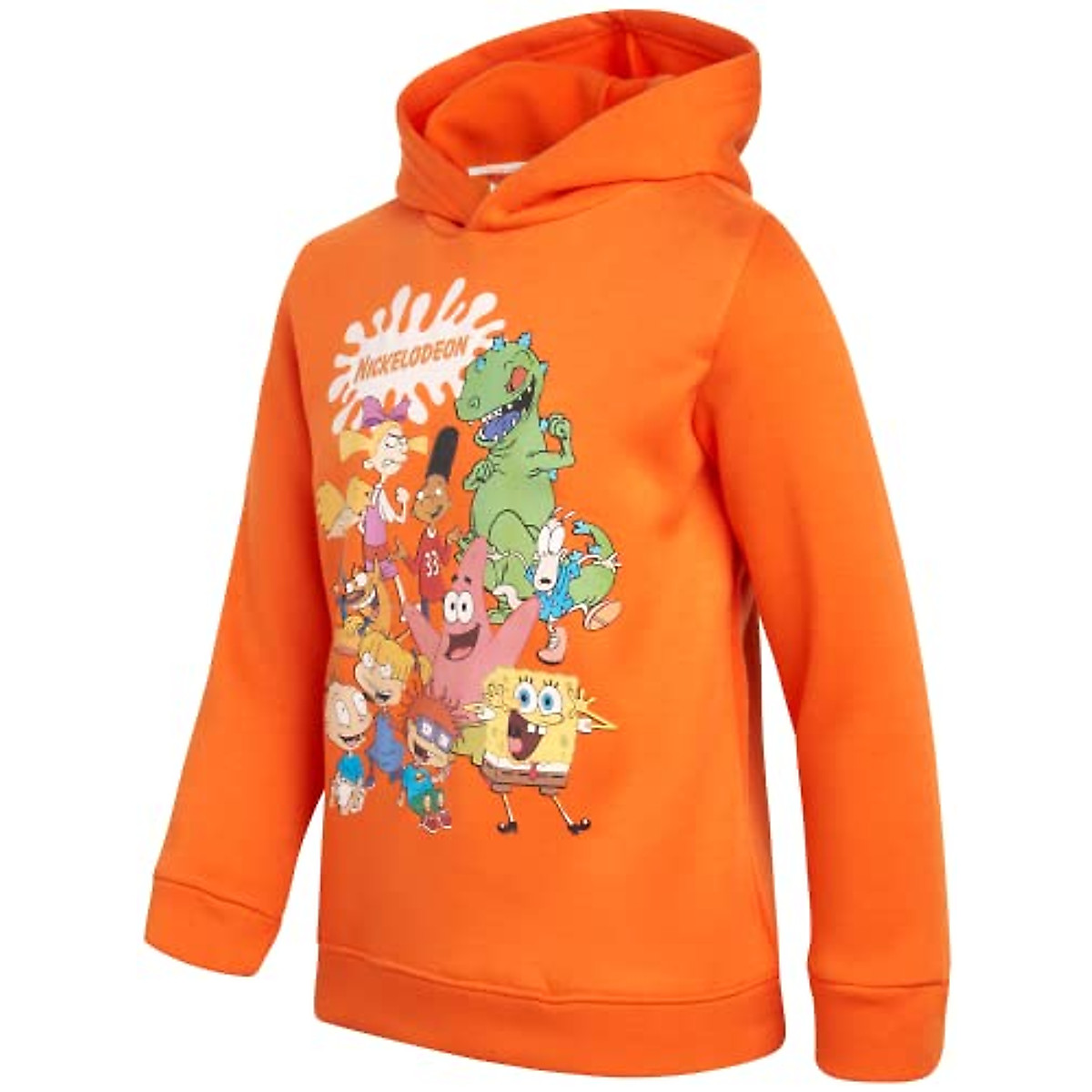 Nickelodeon Boy's Hoodie Sweatshirt - SpongeBob, Thomas & Friends Tank Engine, Rugrats, Boys Sweatshirt (2T-7), Size 5, Rugrats Orange