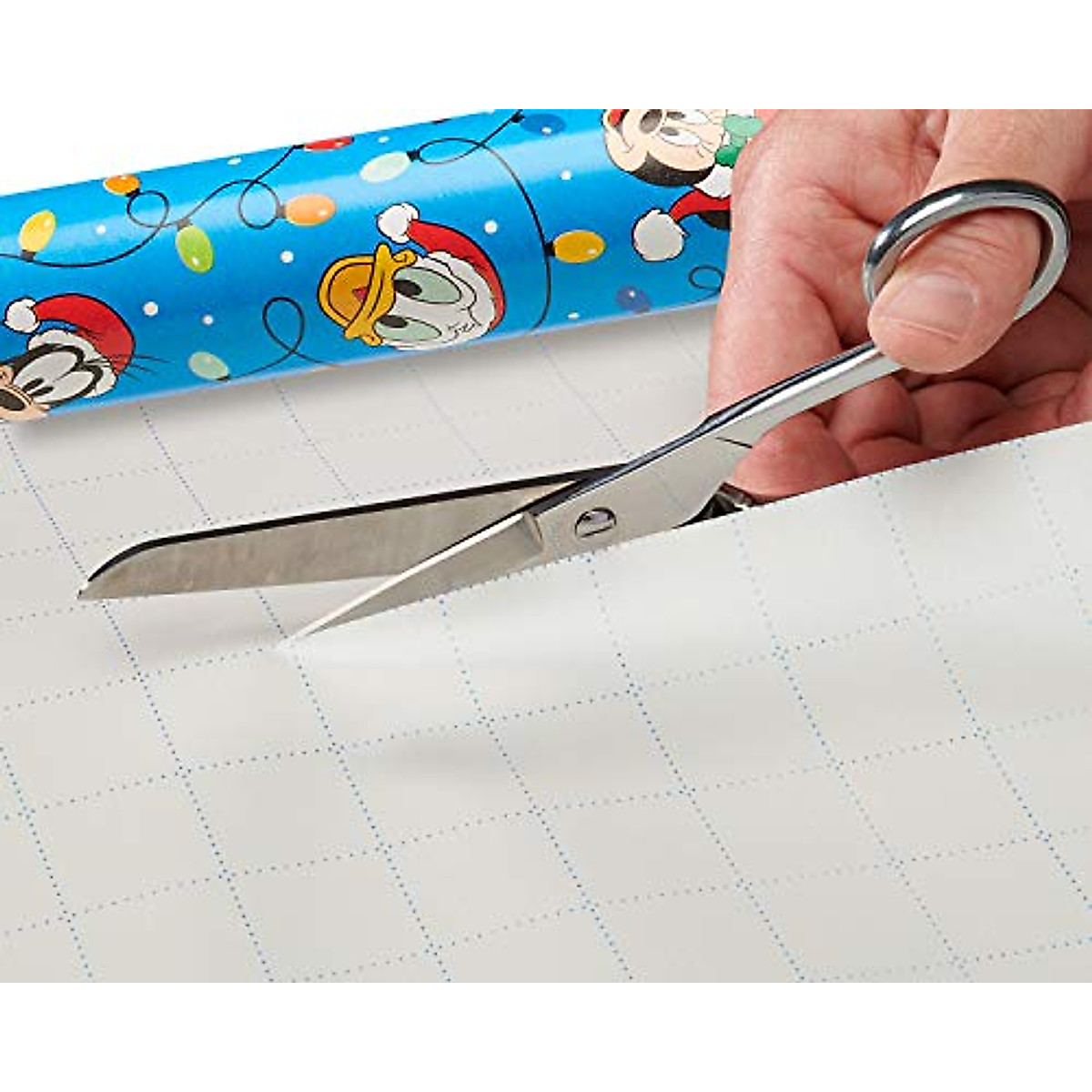 American Greetings Disney Christmas Wrapping Paper with Cut Lines Bundle, Mickey Mouse (3 Rolls, 105 sq. ft.)