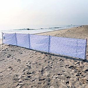 erda Arctic Camo Pro Beach Recycled Polyester Rip-Stop 20 ft Lightweight Windscreen, Privacy Screen, Wind Blocker, Free Matching Shoulder Bag