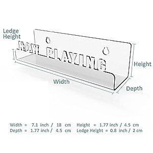 Boloyo Wall Mount Now Playing Vinyl Record Stand, Acrylic Vinyl Record Storage Shelf, Record Display Stand for Vinyl Records and LP Record Floating Shelves Record Storage Holder(Clear)
