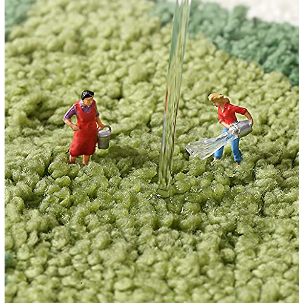 ZGXL Green Leaves Bath Mats Bathroom Rugs Non-Slip Soft Microfiber Absorbent Machine Washable Entrance Doormat for Bathroom Floor Tub Shower 17.5 X 25.5 Inches