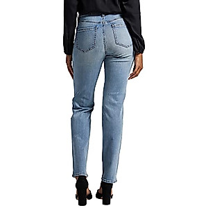 JAG Jeans Women's Petite Vivie High Rise Straight Leg Pull-on Jeans, Beachside, 12