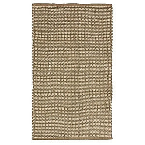 Kaspene Home, Braided Natural Jute Rug, Handmade with Braided Weave, Durable, Ideal for Entryway, Living Room, and Kitchens - Boho, Farmhouse, Pet and Kid Friendly 4'x6'