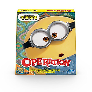 Hasbro Gaming Operation Game: Minions: The Rise of Gru Edition Board Game for Kids Ages 6 and Up; Classic Operation Gameplay; for 1 or More Players