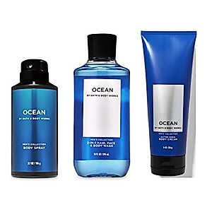Bath and Body Works - Ocean - For Men - 3 pc Bundle - (2020 Edition)