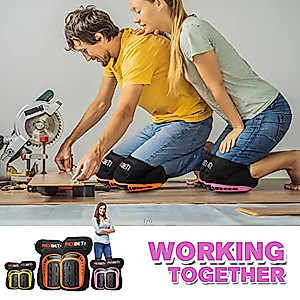 REXBETI Knee Pads for Work, Construction Gel Knee Pads Tools, Heavy Duty Comfortable Anti-slip Foam Knee Pads for Cleaning Flooring and Garden, Strong Stretchable Straps, 1 Pair