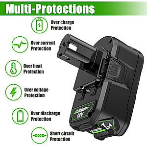 PZSZOK 2 Pack 7.0Ah Replacement Battery for Ryobi 18V Battery P102 P103 P104 P105 P107 P108 18V for Ryobi Battery Lithium Compatible with Ryobi Battery 18 Volt ONE+ Plus Power Tool