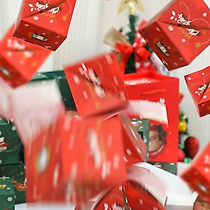 DYFCNP Surprise Box Gift Box for Money, Surprise Gift Box Explosion,2024 Newly Merry Christmas Surprise Gift Boxes,Pop-Up Explosion Gift Box,Gift Box Explosion for Money and Birthday (Red 10Boxs)