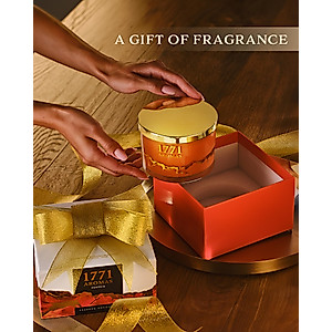 1771 Aromas Pumpkin Spice Scented Candles - 100% Natural Soy Wax - Large 3 Wick Jar Candle - Fall Candles - Up to 50 Hours Burning - Aromatherapy Candles - Housewarming Gift for Men and Women