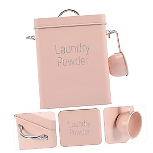 Alipis Box Washing Powder Bucket Laundry Powder Organizer with Lid Powder Laundry Container Home Supplies Laundry Powder Box with Scoop Scoop Laundry Powder Box Small