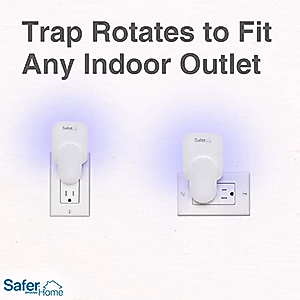 Safer Home SH502 Indoor Plug-In Fly Trap for Flies, Fruit Flies, Moths, Gnats, and Other Flying Insects – 400 Sq Ft of Protection