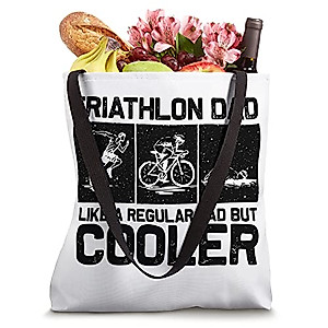 Funny Triathlon Design For Men Dad Swim Bike Run Triathletes Tote Bag