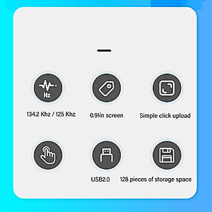 New Upgrade Pet Microchip Scanner, 134.2kHz High Accuracy Rechargeable Animal Handheld RFID Reader, Portable Pet Microchip Kit for Dogs ID Tag FDX B (ISO11784 11785)