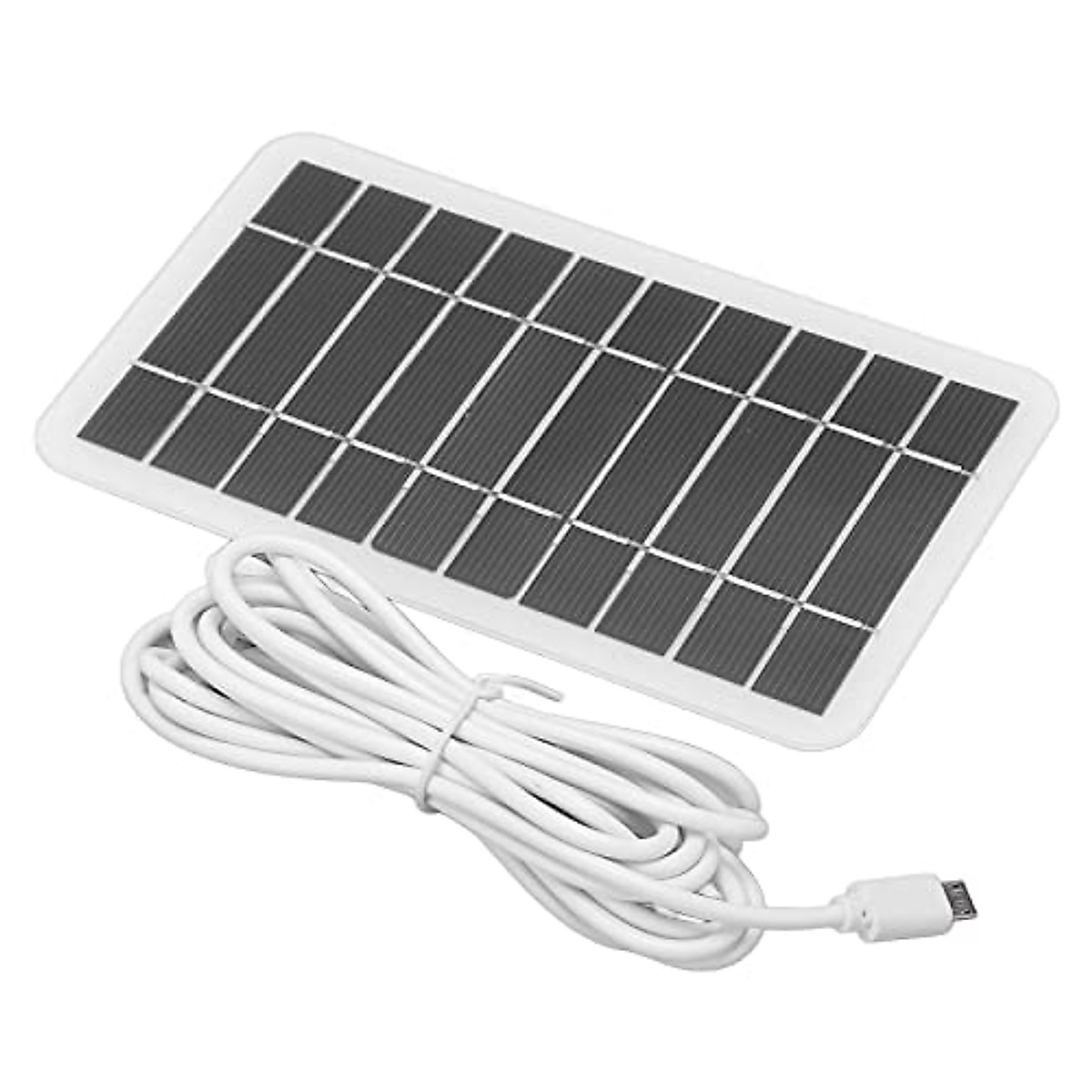 Solar Panel Charger,2W USB Mini Solar Panel, 5V Polysilicon Low Power Electrical Appliances Solar Charger with 9.8 Foot USB Cable, for Mobile Phone, Water Pumps, Street Lights etc, 2W USB Mini S