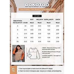 Dokotoo Sweaters for Women 2024 Winter Cowl Neck Side Split Oversized Pullover Tops Batwing Long Sleeve Color Block Knitted Sky Blue Sweater Pullover Tops XX-Large