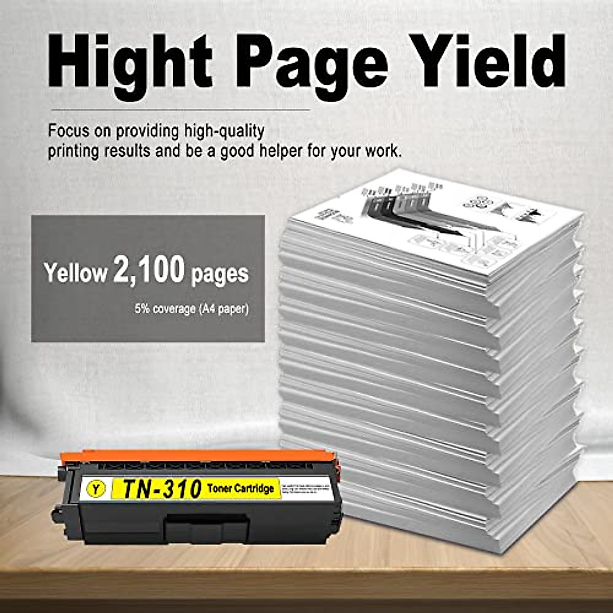 Feromyink Compatible TN310 TN-310 Toner Cartridge Replacement for Brother HL-4150CDN 4140CW 4570CDW 4570CDWT MFC-9640CDN 9650CDW 9970CDW Printer (Yellow,1-Pack)