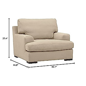 Amazon Brand – Stone & Beam Lauren Down-Filled Oversized Living Room Accent Armchair, 46"W, Fawn