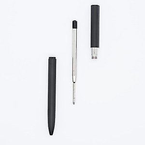 DunBong Black Ink Refill Pack of 5, Replaceable Ballpoint Pen Refills, Medium Point Metal Refill (Black)