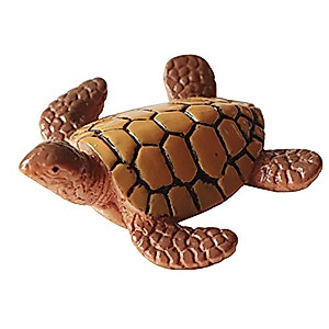 10 Pack Sea Turtle Miniature Turtle Statue Resin Figurines Fairy Garden Accessories Cake Toppers Decorations DIY for Succulent Planter Moss Landscape Terrarium Home Outdoor Décor (10, Sea Turtle)