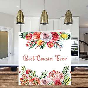 Stuff4 Birthday Cards for Cousin - Best Cousin Ever - Beautful Happy Birthday Card for Cousin from Relative Family, Cousin Birthday Gifts, 5.7 x 5.7 Inch Birthday Greeting Cards for Cousin