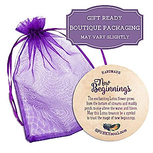 SPUNKYsoul Lotus Crystal Fluorite Healing Energy Bead Bracelet for Women Stainless Steel and Alloy