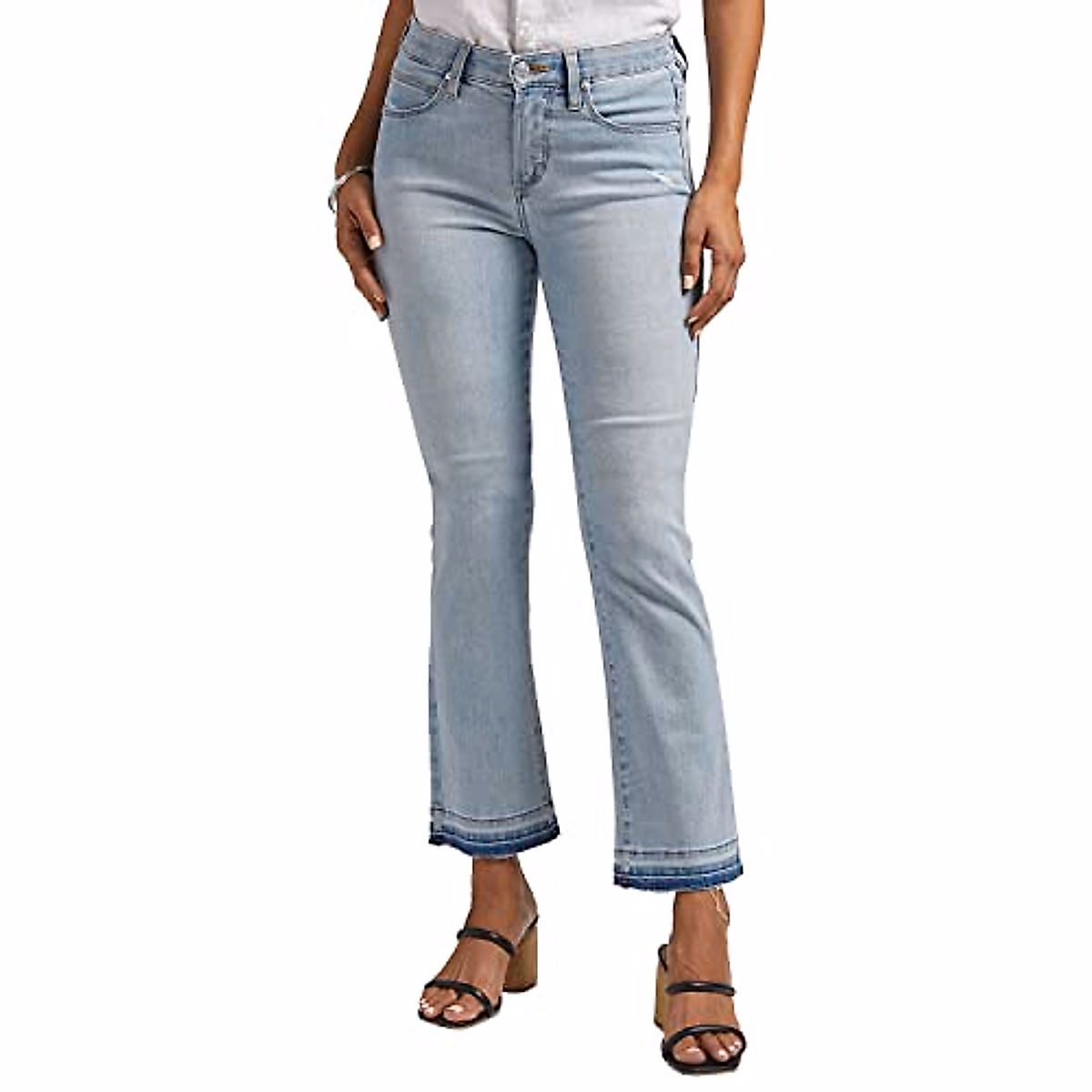 JAG Jeans Women's Petite Eloise Mid Rise Bootcut Jeans-Legacy, Beach Blue Cropped