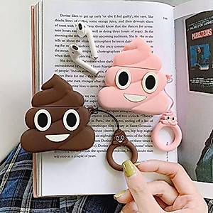 Airpods Case,3D Funny Stool Soft Silicone Air pod Funny Cover,Fun Cool Adorable Keychain Design Skin,Airpods Cases Poop for Girls Kids Teens Boys Airpods 1&2 (Brown)