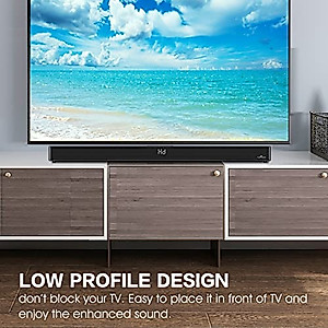 LARKSOUND All-in-One 2.1 Sound Bar for TV, 36 Inch Soundbar with Build-in Subwoofer, Surround Sound System TV Speaker with Bluetooth/HDMI ARC/Optical/AUX/USB