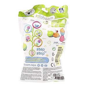 Lalaboom 12 Piece Baby Toddler Beads – Montessori Educational Shape and Color STEM Construction Toy 10 Months to 3 Years - BL100, Multicolor