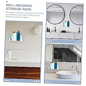 GATHINESS Shelves Wall Shelf Shelves Wall Mount Shelves Storage Mounted Bathroom Holder Storage Shelf l Shaped Shelf Shower Wall Shelf Multifunction Laminated Board Shelf