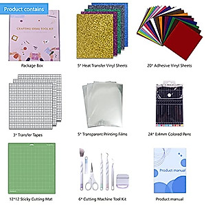 Gotega Ultimate Accessories Bundle for Cricut Makers Machine and All Explore Air - Wonderful Tool Kit Bundle as gifts for Beginners, Pros and Skilled Crafters - Instantly Create Amazing Crafting Projects