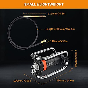 BEAMNOVA Electric Concrete Vibrator Handheld 11000 Vibration Per Minute 2HP with Shaft of 14-3/4 Feet