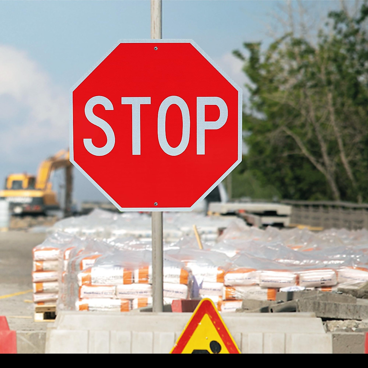 OLANZU Stop Sign 30 x 30 Inches - High Intensity Prismatic Aluminum - UV Protected and Weather Resistant - Honeycomb Reflective Stop Signs Traffic - Waterproof and Rust Free Metal Stop Sign