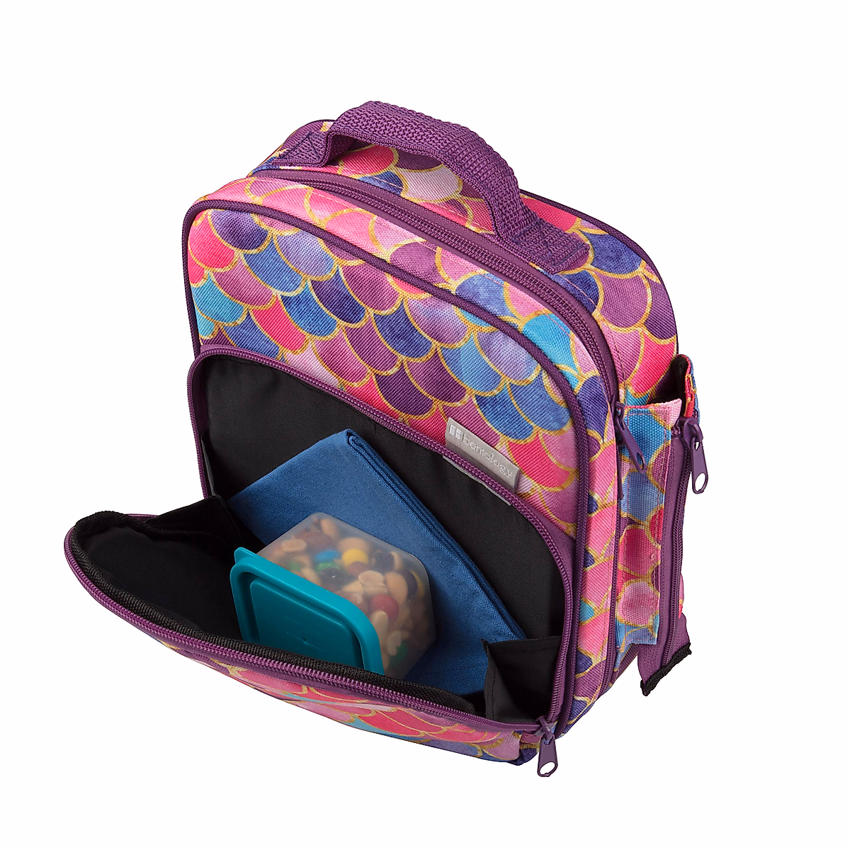 Bentology Insulated Lunch Box w Snack Pocket and Water Bottle Holder - Boys Girls and Kid's Lunchbox Tote Keeps Food Hotter or Colder Longer - Bag Fits Most Bento Boxes and Containers