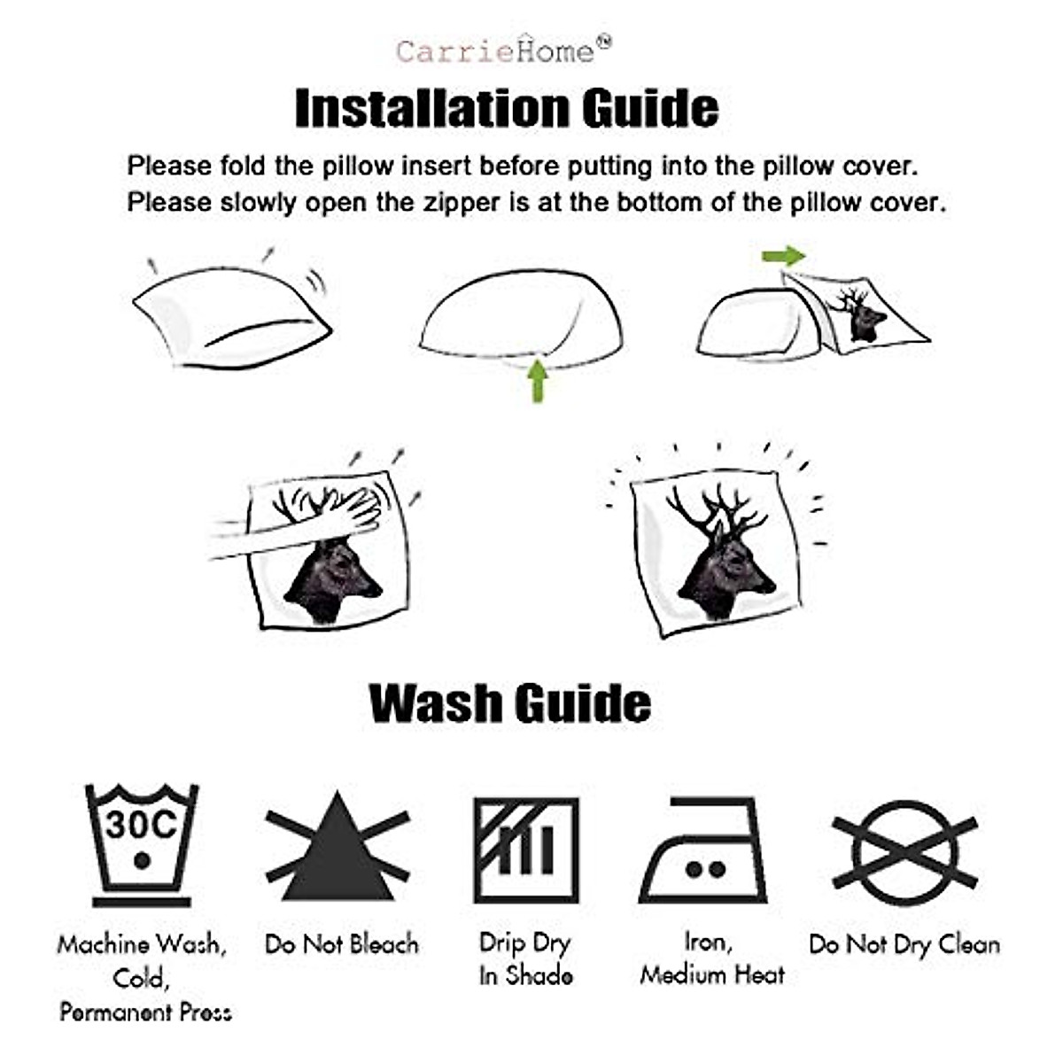 CARRIE HOME Spring Outdoor Pillow Covers 18x18 Set of 4 Farmhouse Decorative Spring Bird and Flower Throw Pillow Covers for Patio Furniture and Couch