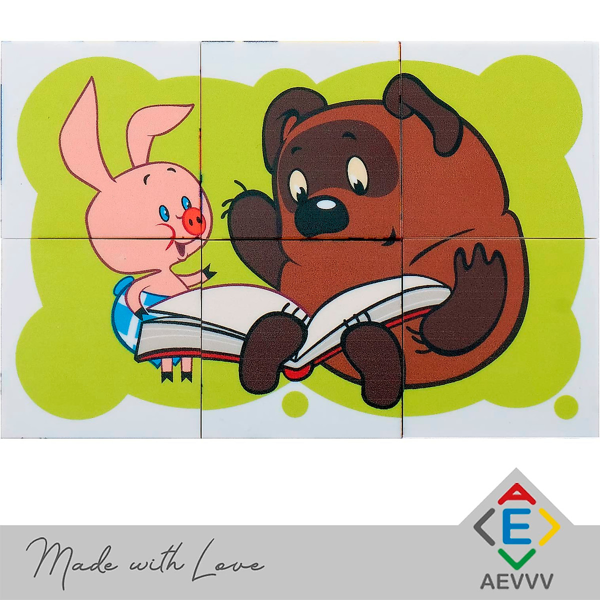 AEVVV Building Blocks Puzzles Russian Soviet Soyuzmultfilm Cartoons - Русские мультики - Cubes for Stacking Learning Puzzles