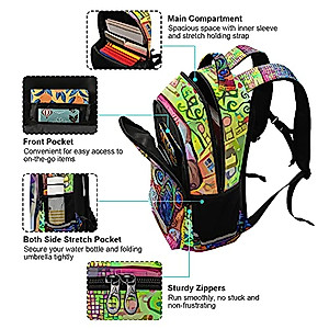 ALAZA Pug Dog Puppy Print Modern Art Backpack Purse for Women Men Personalized Laptop Notebook Tablet School Bag Stylish Casual Daypack, 13 14 15.6 inch