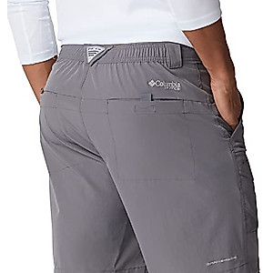 Columbia Men’s Permit III Shorts, Sun Protection, City Grey, Large