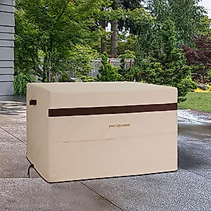 PATIOASIS Square Fire Pit Cover 32''L x 32''W x 24''H Heavy Duty 600D Outdoor Gas Fire Pit Table Covers Waterproof