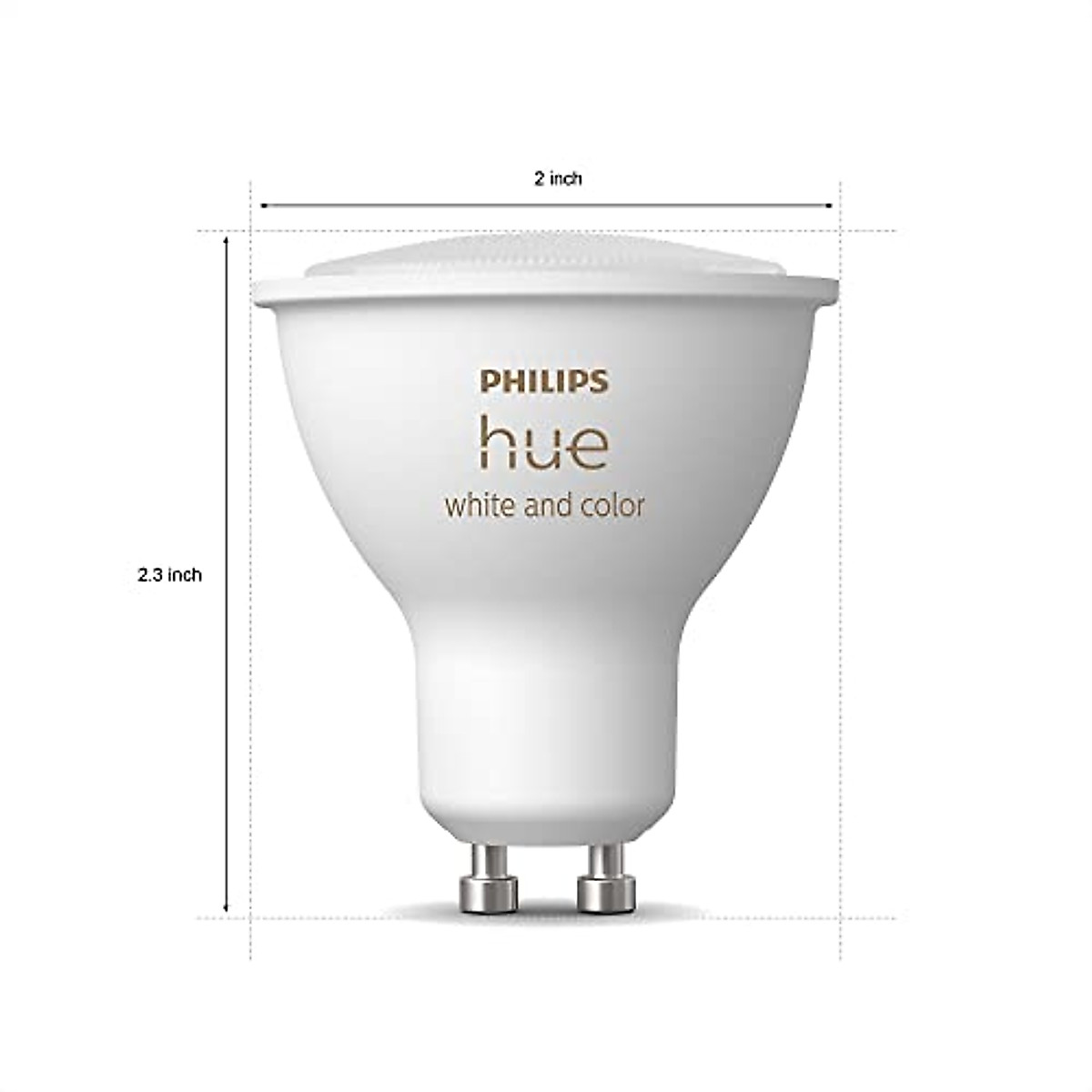 Philips Hue White & Color Ambiance LED Smart GU10 Bulb, Bluetooth & Zigbee Compatible (Hue Hub Optional), Voice Activated with Alexa, 1 Bulb