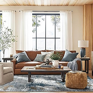 QD-Udreamy 5x7 Area Rugs, Machine Washable Rug 5' x 7', Ultra-Thin Abstract Modern Area Rug Stain Resistant Anti Slip Backing Rugs for Living Room Bedroom