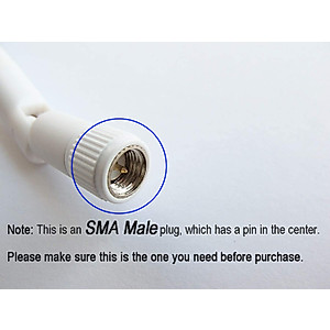 bestkong 2 Pcs 2.4GHz 3dBi Omni WiFi SMA Male Antenna White Color for Wireless Router 11cm