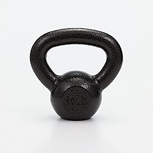 Amazon Basics Cast Iron Kettlebell, 40 pounds, Black