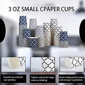 [300 Pack] 3 oz Disposable Paper Cups, Small Mouthwash Cups 3 OZ, Mini Bathroom Cups, Paper Coffee Cups 3 Ounce for Bathroom, Supermarket, Birthday Party, Travel, Events, Picnic, BBQ
