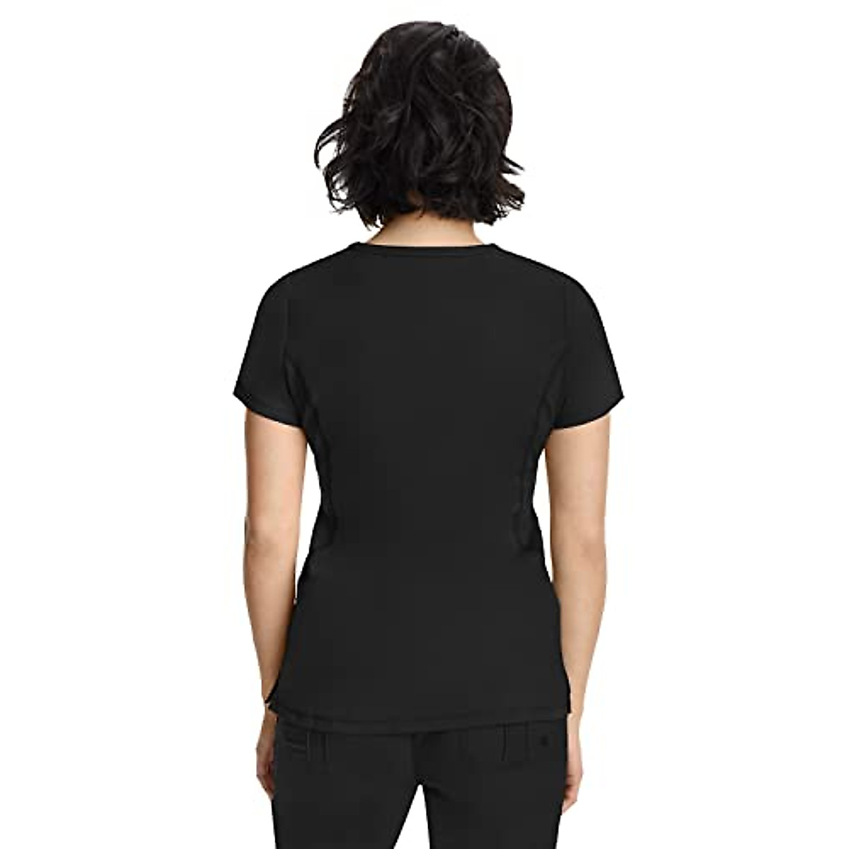 Healing Hands Yoga Scrubs Top for Women Purple Label 2 Pocket V-Neck Women's Scrub Top 2245 Juliet Black L