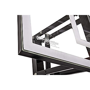 Goalsetter Elite Plus 54” Tempered Glass Backboard In-Ground Basketball Hoop - HD Breakaway Rim, Black (TS44154G3)