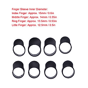 Silicone Drum Finger Sleeve, Standard Sizes Percussion Accessories Soft Drumstick Support Scratch Resistant with Number Sticker for Tongue Drums