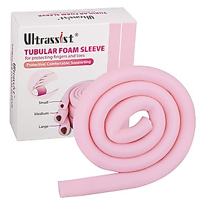 Ultrassist Toe Sleeve with Overlap Small Size 5/8" Inner Diameter 36" Roll, Sponge Toe Protectors for Blisters, Bunions, Corns